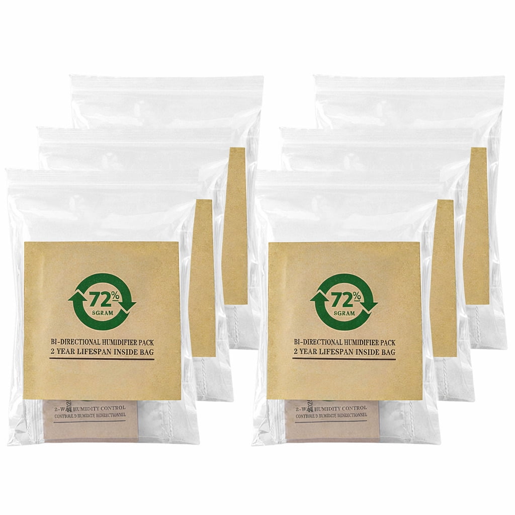 72% RH Two-Way Humidity Control Packs - 8g Size, 60 Pack - Moisture ...