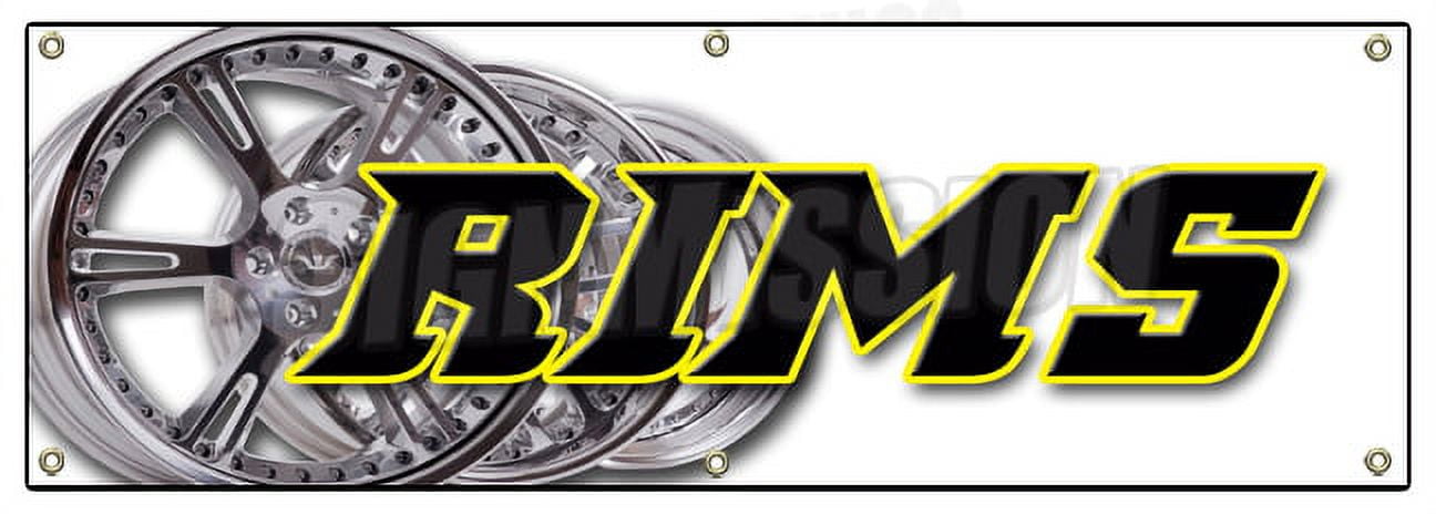 72" RIMS BANNER SIGN wheels tires car rims truck suv dubs automotive ...