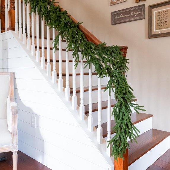 72" Real Touch Norfolk Pine Garland Realistic 6ft, Christmas Garland ...