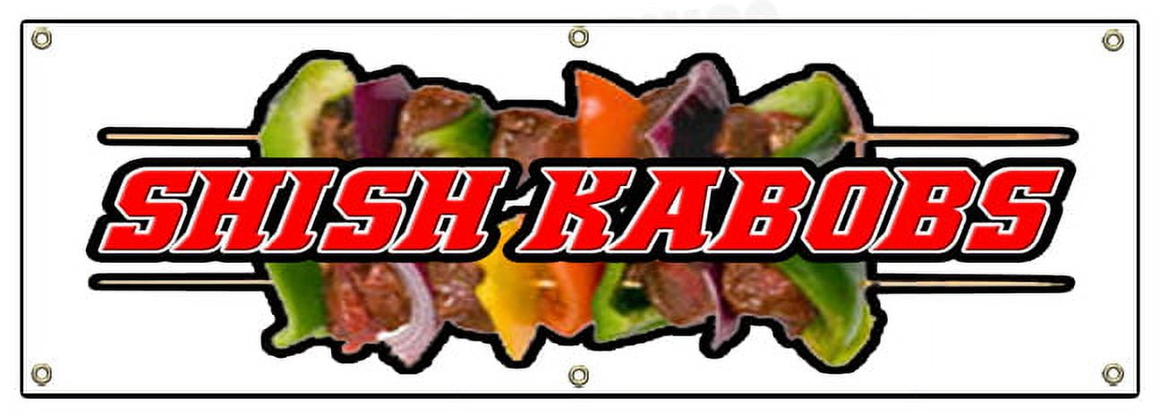 72" SHISH KABOBS BANNER SIGN kebab middle east eastern falafel lamb ...