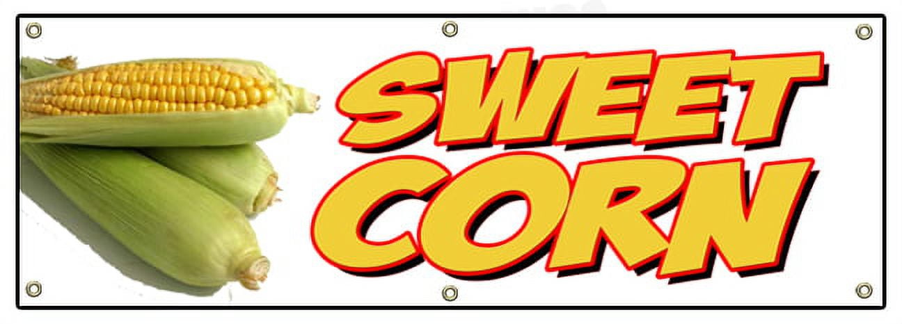 72" SWEET CORN BANNER SIGN farmers market stand signs cob - Walmart.com