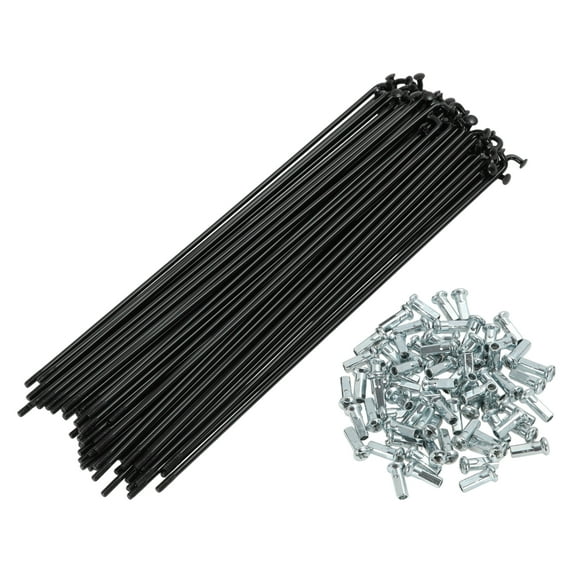 72 Set 12G Bicycle Spokes 205mm Bike Wheel Spokes Carbon Steel Black - Walmart.com