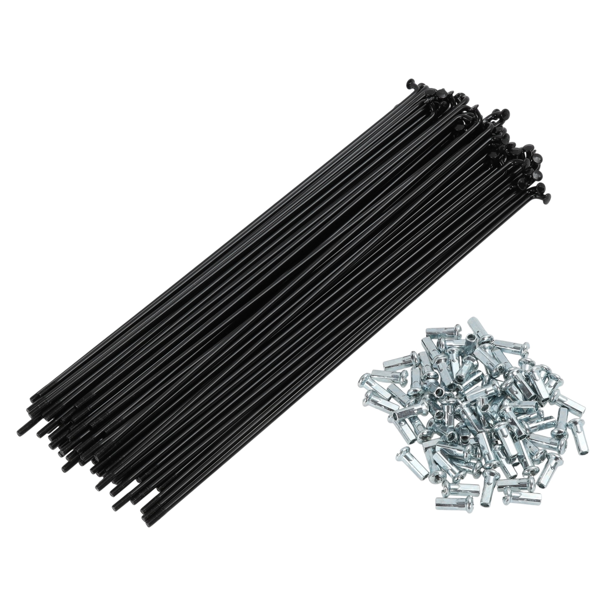 72 Set 12G Bicycle Spokes 220mm Bike Wheel Spokes Carbon Steel Black ...