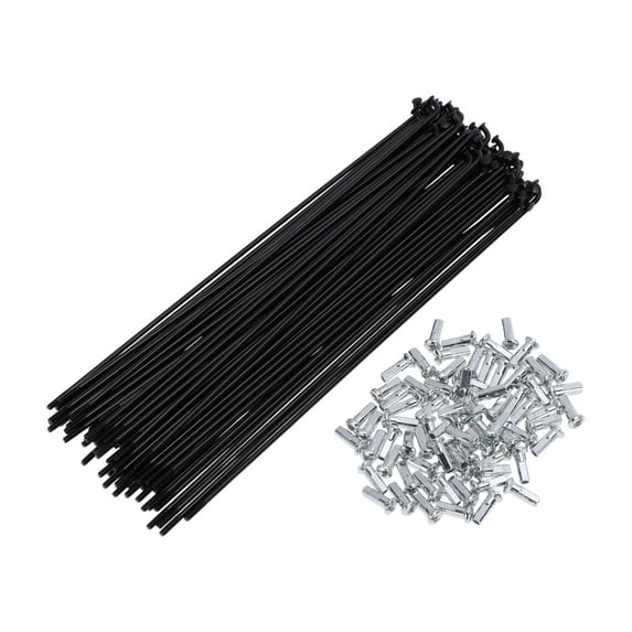 72 Set 13G Bicycle Spokes 189mm Bike Wheel Spokes Carbon Steel Black ...