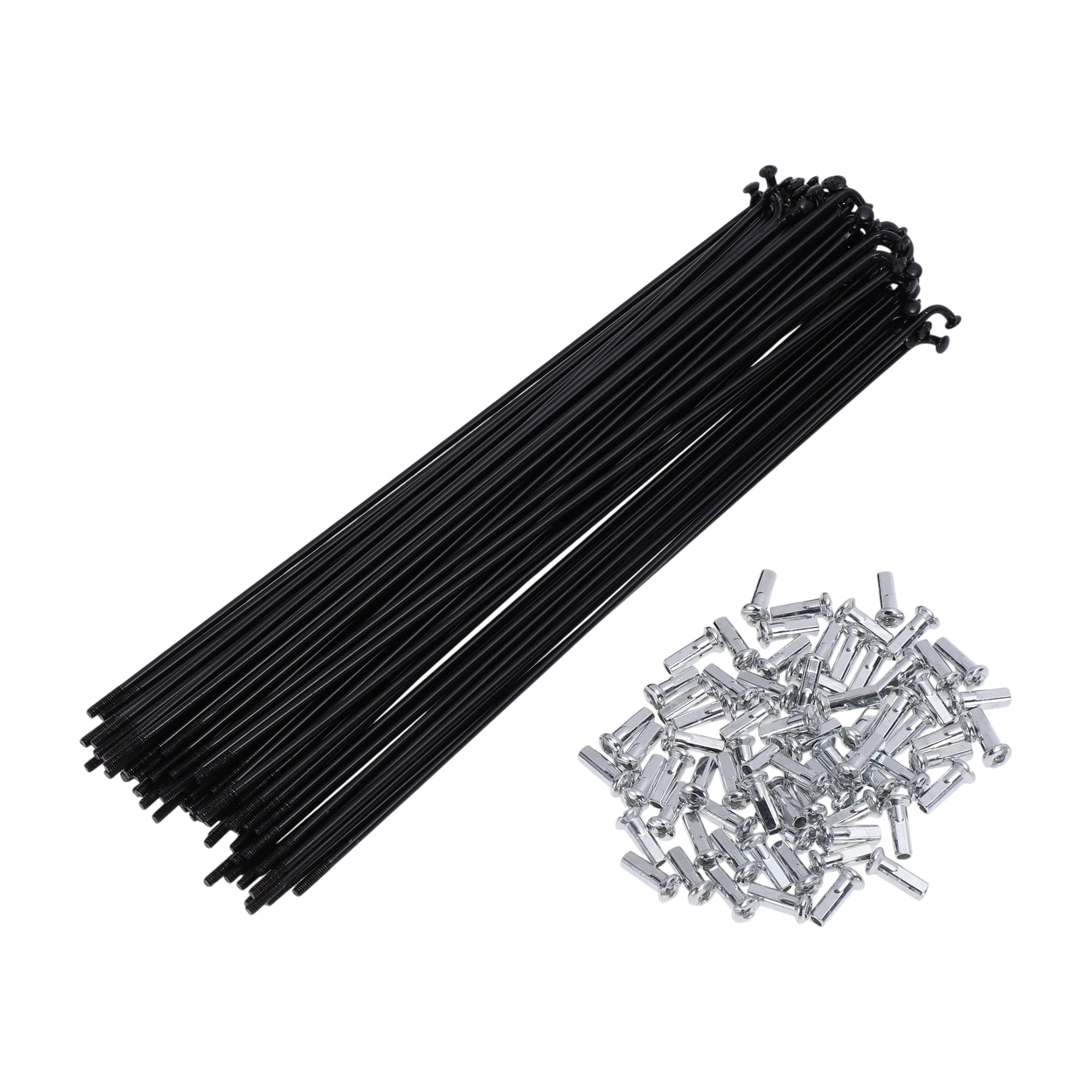 72 Set 13G Bicycle Spokes 199mm Bike Wheel Spokes Carbon Steel Black ...