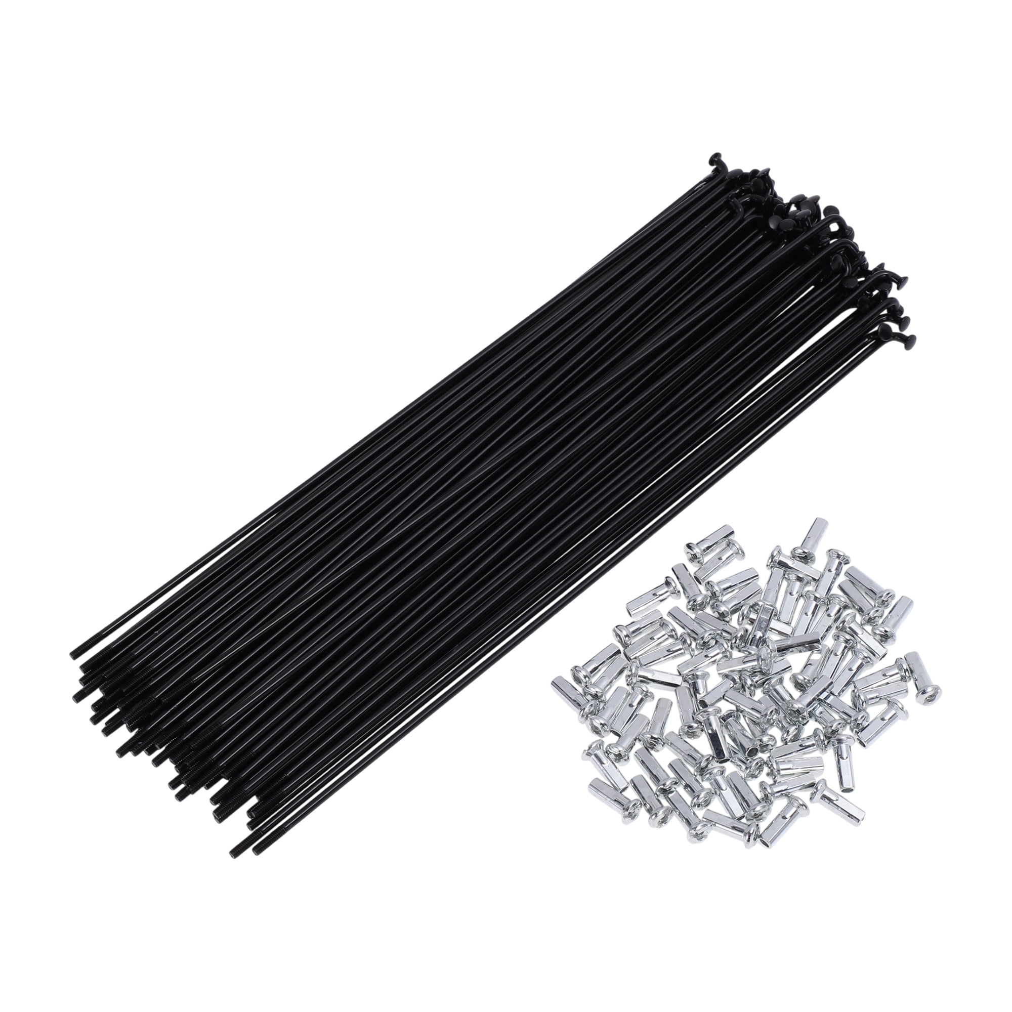 72 Set 13G Bicycle Spokes 207mm Bike Wheel Spokes Carbon Steel Black ...