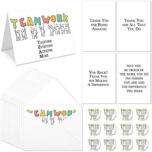72 Sets Appreciation Cards with Envelopes Employee Appreciation Cards ...