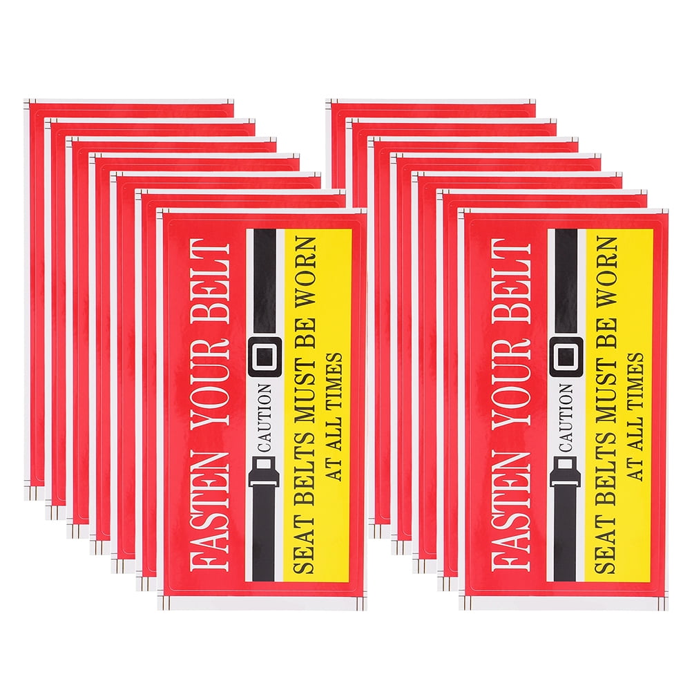72 Sheets Family Safety Belt Reminder Fasten Caution Sticker - Walmart.com