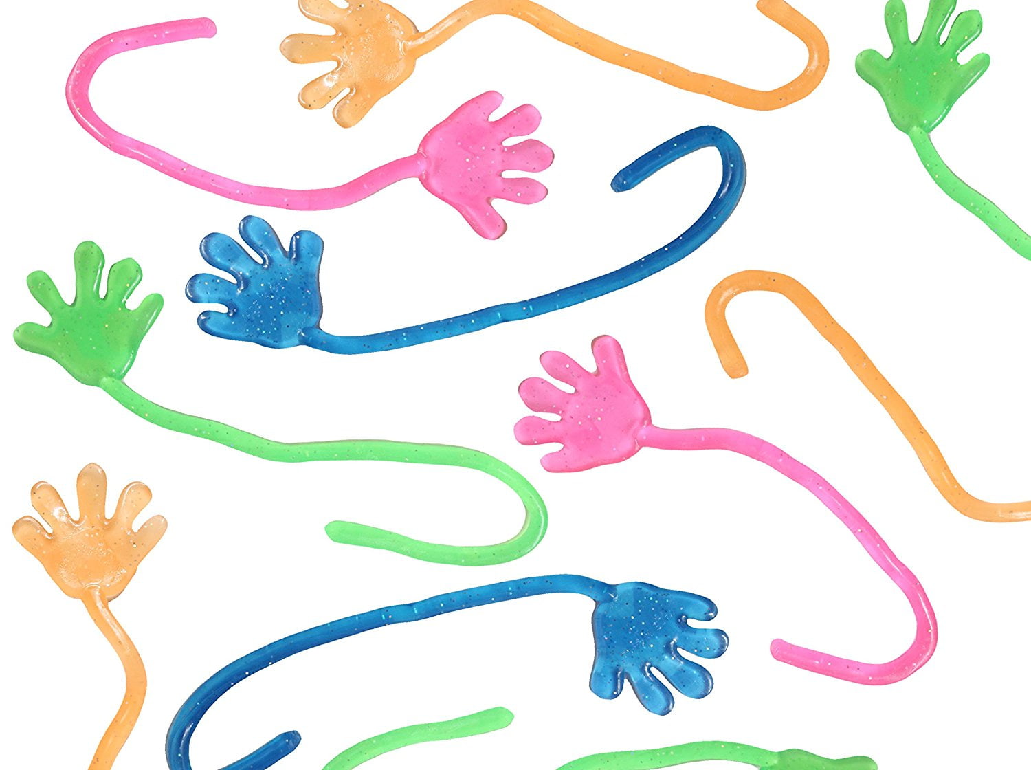 72 Mini Glitter Sticky Hands - Party Favors, Goodie Bags, Prizes ...