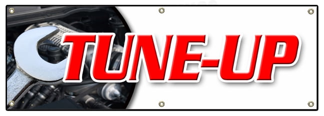 72" TUNE UP BANNER SIGN repair diagnosis fix check engine spark plug ...