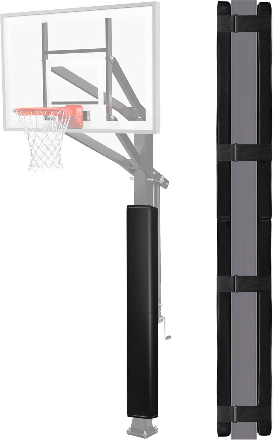 72" Tall Basketball Pole Pads, All-Weather Square Basketball Pole ...