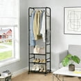 72" Tall Small Clothes Rack for Small Space, Narrow Rolling Garment ...