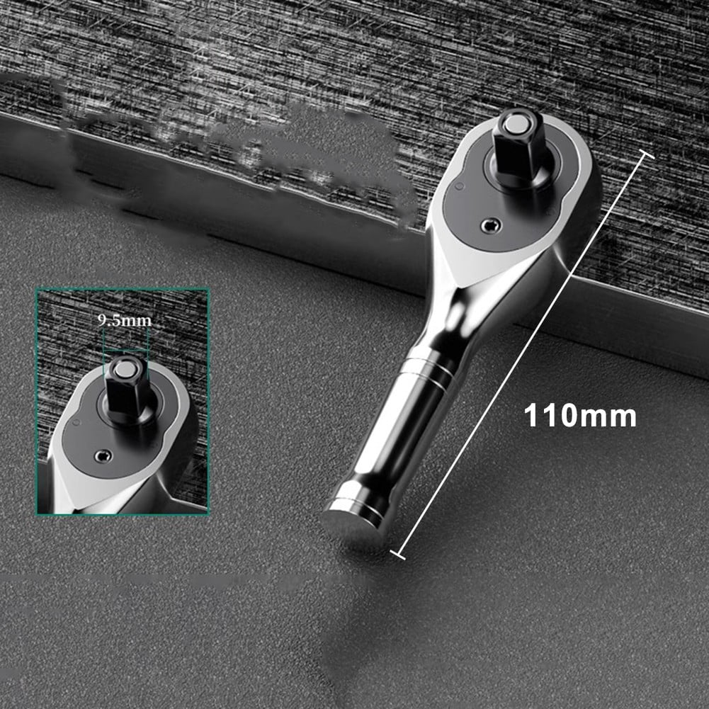 72 Teeth Mini Ratchet Wrench 1/4 3/8 1/2 Big Medium Small Fly Short ...