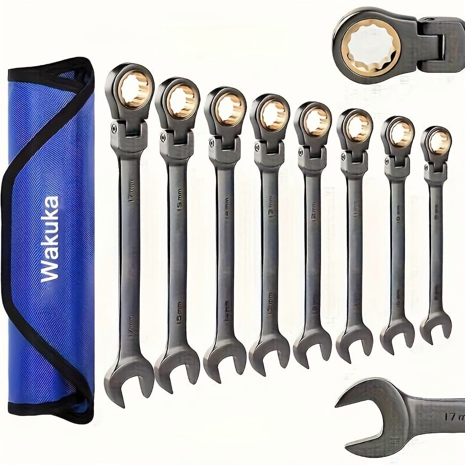 72-Tooth Flex Head Ratchet Combination Wrench Set - 6/8/10/12 Pcs, 1/4 ...
