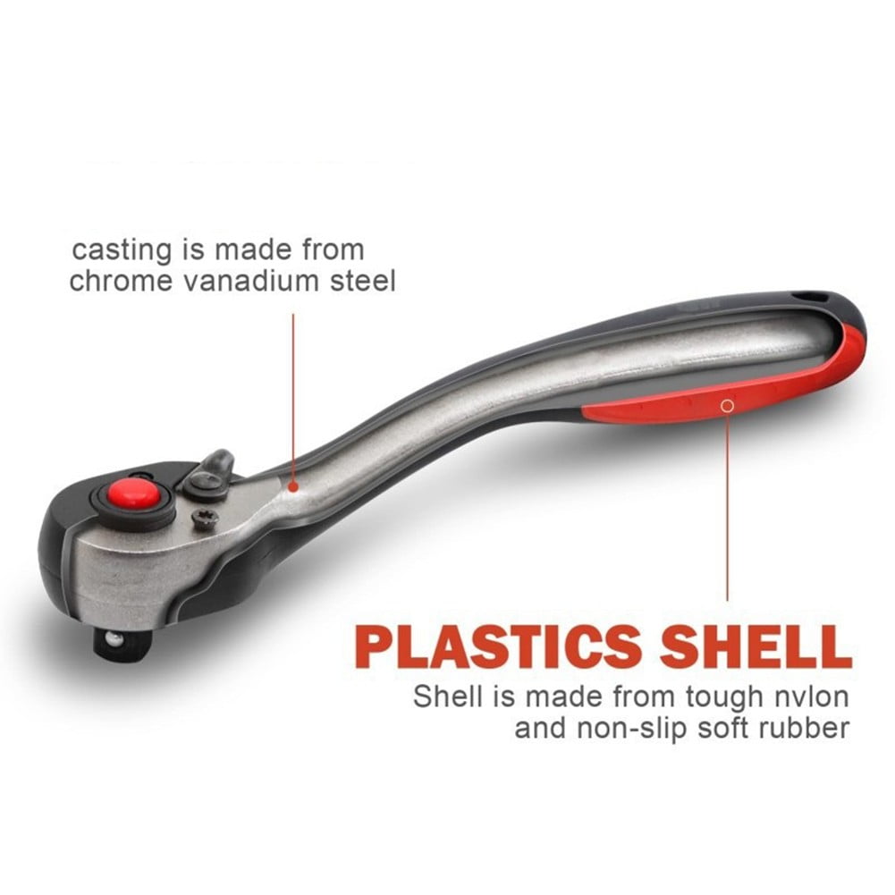 72 Tooth Ratchet Wrench Set With Quick Release Mechanism And Comfort ...