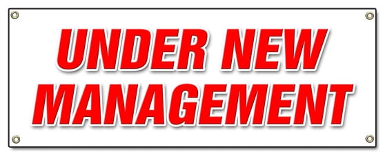 72" UNDER NEW MANAGEMENT BANNER SIGN brand owner owners management ...