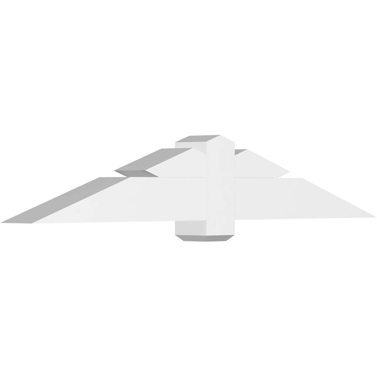 72"W x 12"H x 6"D x 6"F, 4/12 Pitch, Kennewick Architectural Grade PVC ...