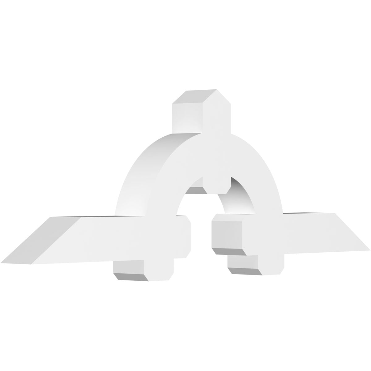 72"W x 24"H x 6"D x 6"F, 8/12 Pitch, Ericson Architectural Grade PVC ...