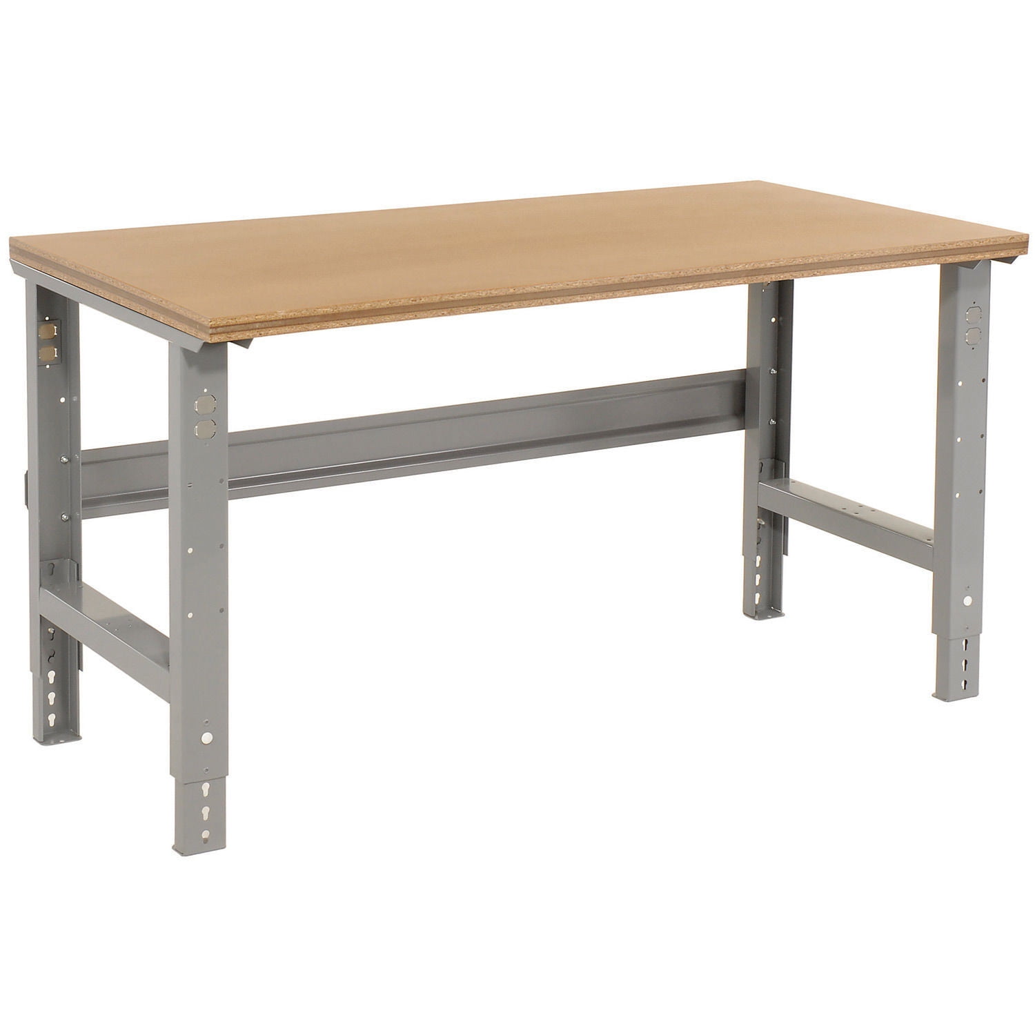 72"W x 36"D Shop Top Square Edge Work Bench - 1-1/2" Top - Adjustable ...