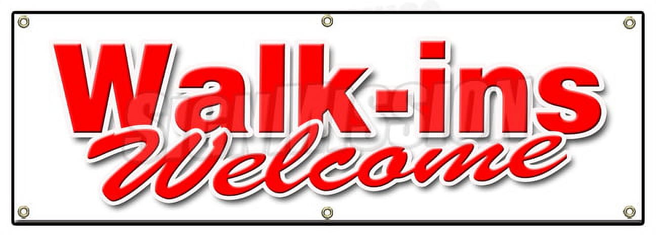 72" WALK INS WELCOME BANNER SIGN quickly medical emergency nurse fast ...