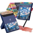 72 Watercolor Colored Pencils,Beautiful Blending Effects with Wet or ...