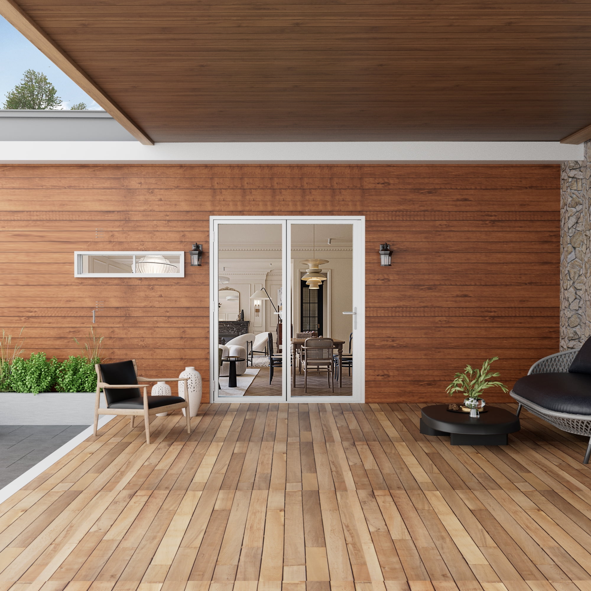 72" X 80" White Folding Patio Door (2+0) - Walmart.com