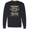 72 Years Old 72Nd Birthday Vintage February 1954 Long Sleeve Shirt ...