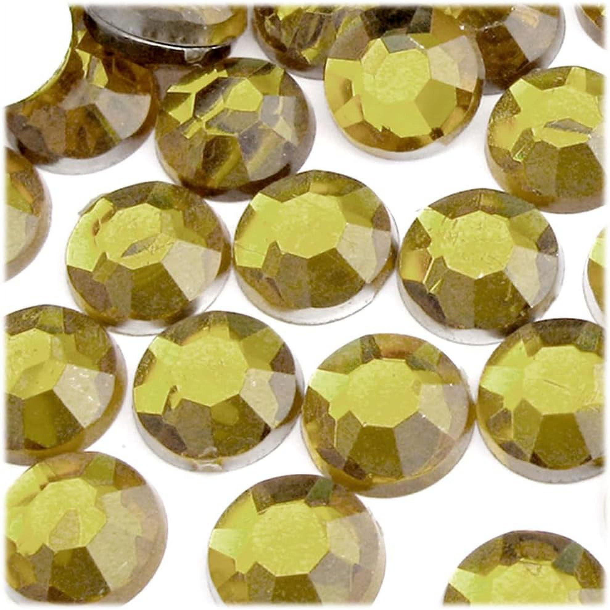 72 count Rhinestones Round 20mm - Flatback Champagne - Walmart.com