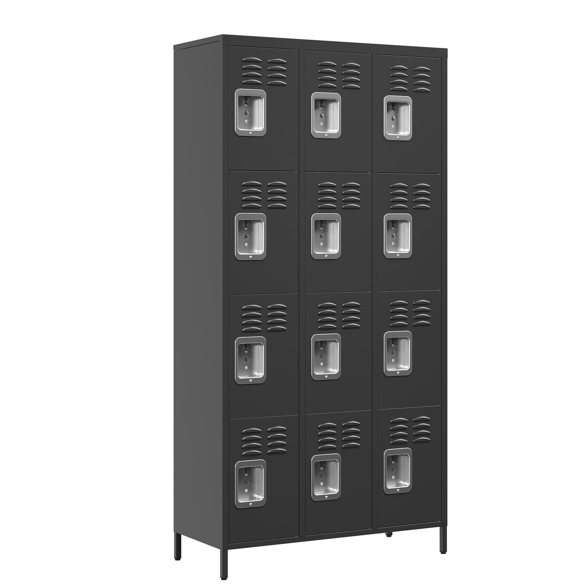 72"h Metal Lockers, 12 Door Style - Home Gym Office Garage Storage ...