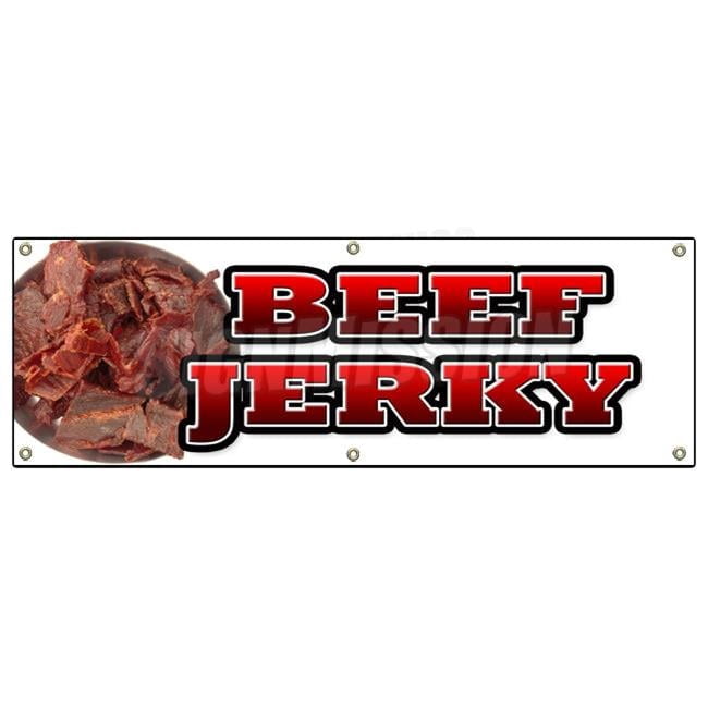 72 in. Beef Jerky Banner Sign - Meat Dried Spices Dehydrated Salted ...
