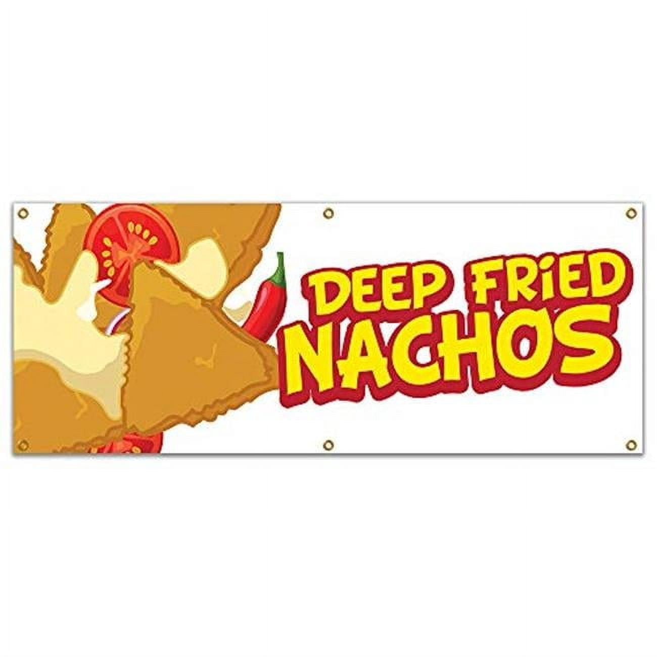 72 in. Concession Stand Food Truck Single Sided Banner - Deep Fried ...