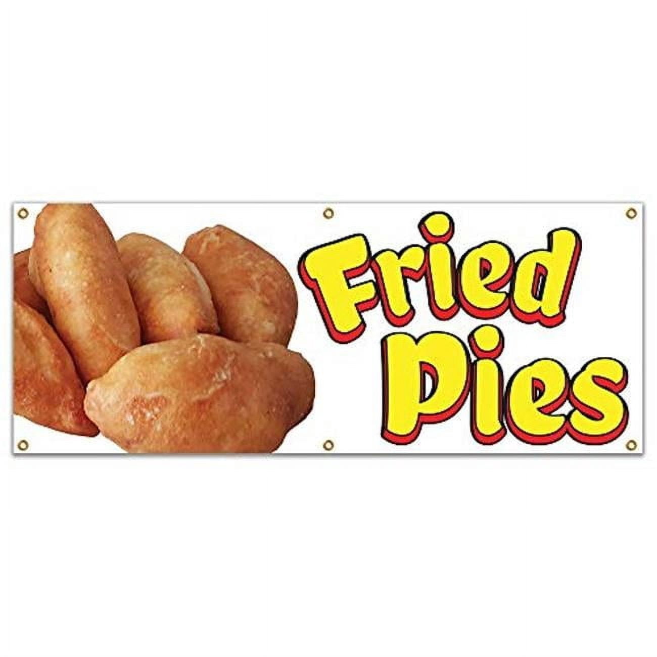 72 in. Concession Stand Food Truck Single Sided Banner - Fried Pies ...