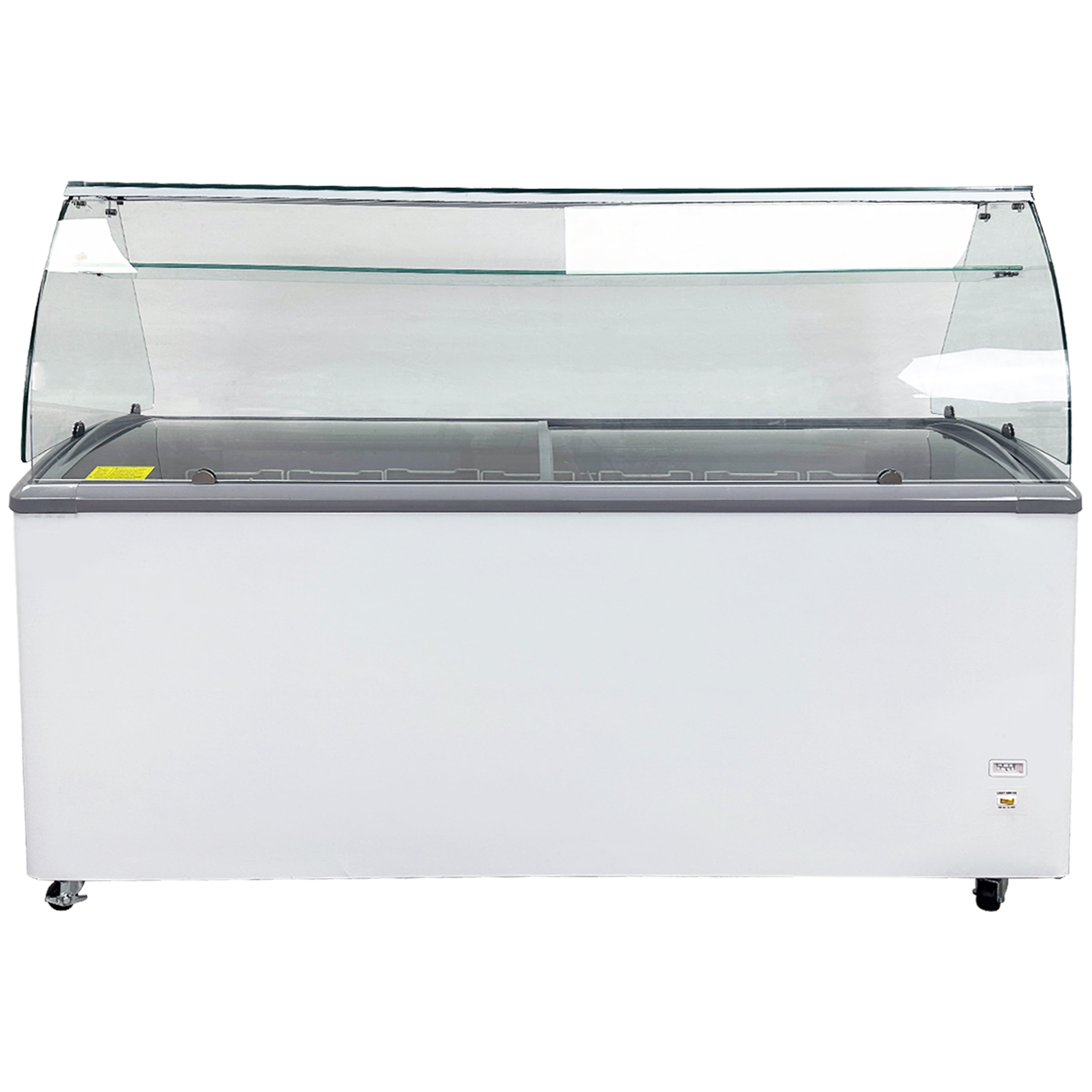 72 in. Ice Cream Dipping Cabinet Display Freezer with Sliding Glass ...