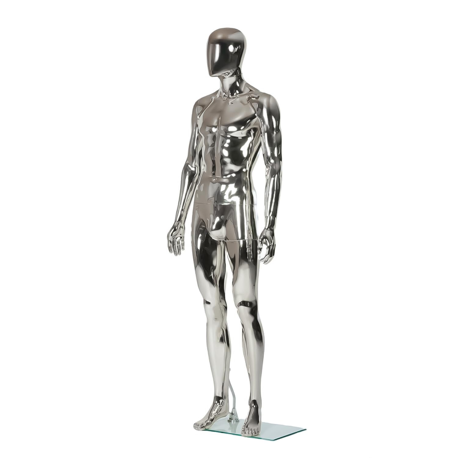 72 in Silvery Male Mannequin Dress Form Display - Manikin Torso Stand ...