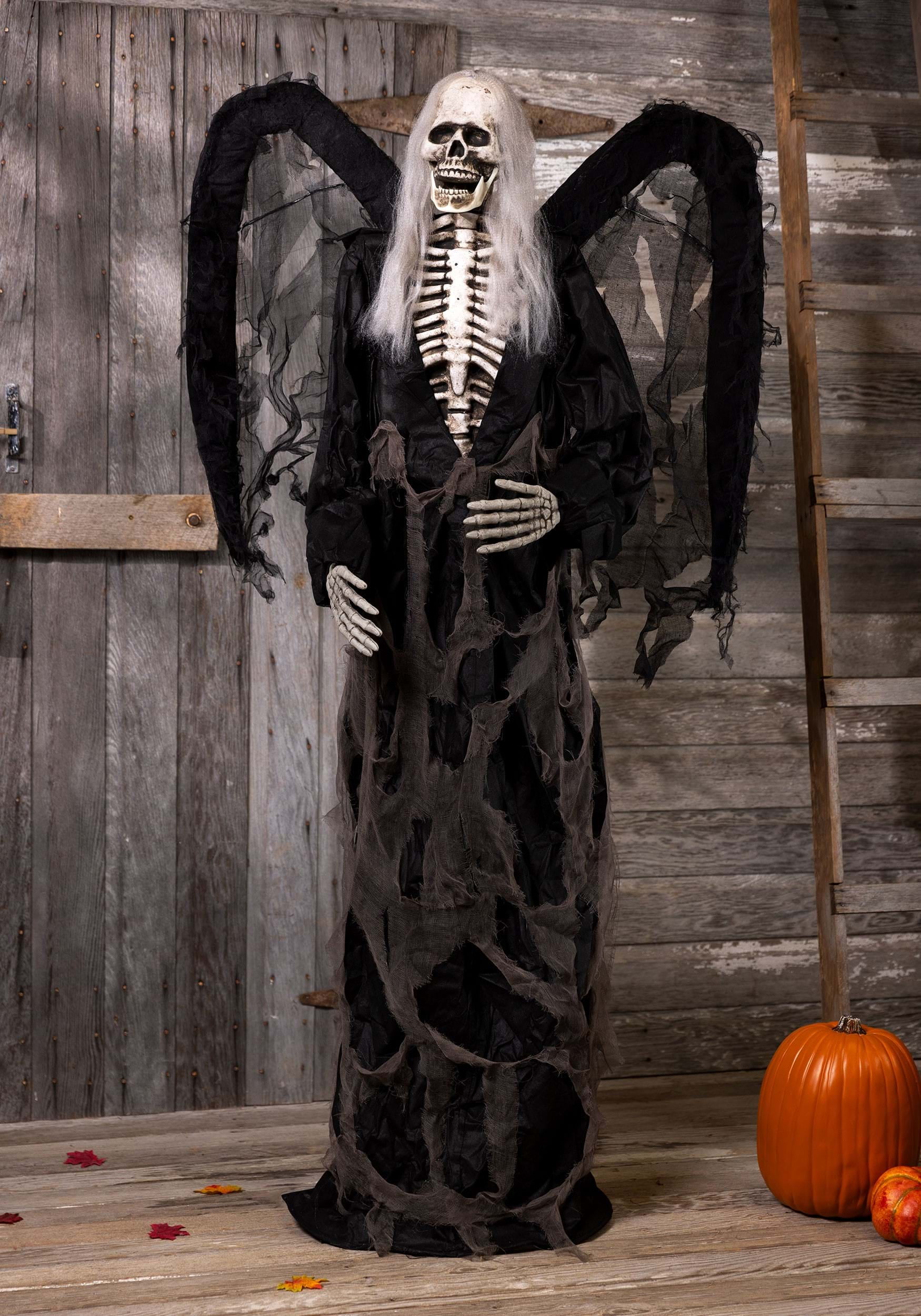72 inch Black Winged Gruesome Greeter Halloween Decoration - Walmart.com