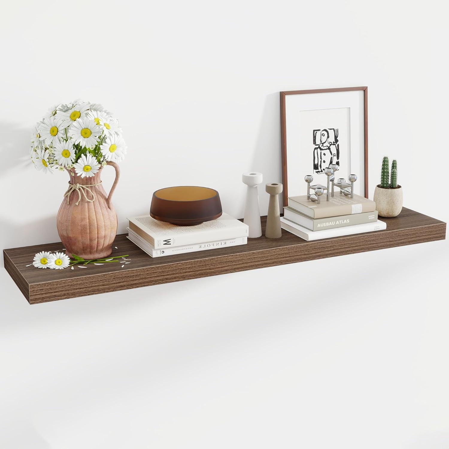 72 inch Floating Shelves for Wall 12 Inch Deep Floating Shelf Hanging ...