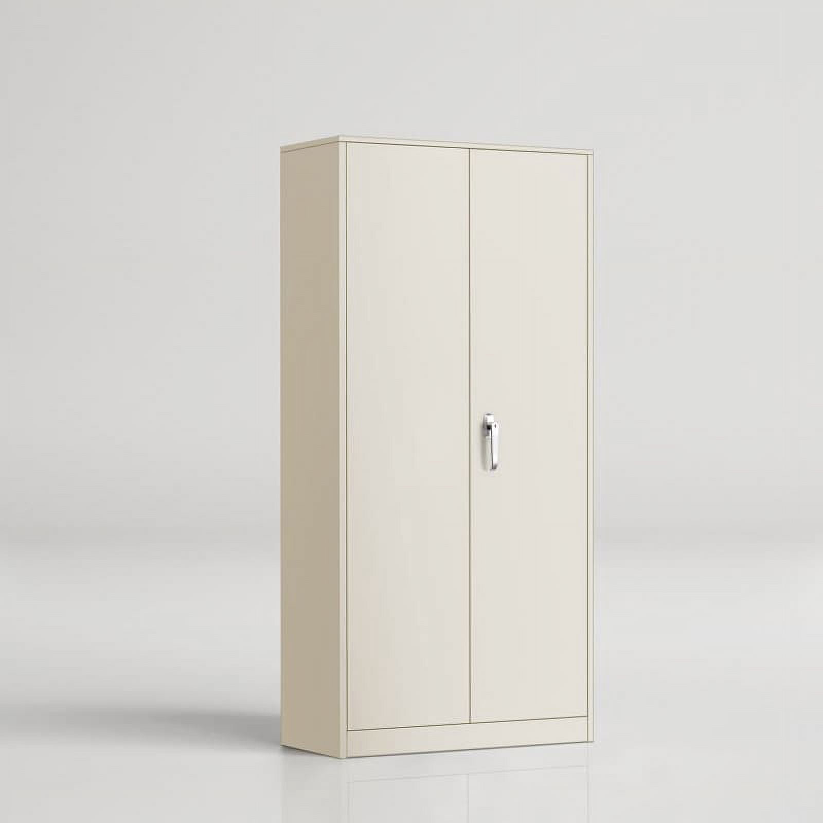 72 inch Metal Garage Storage Cabinet with Locking Doors and Adjustable ...