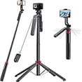 72-inch Selfie Stick Tripod with Remote Control - Expandable Phone ...