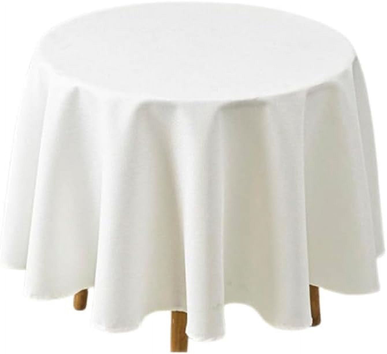 72 inches White Round Tablecloth for 2-3ft Round Cocktail Table or ...