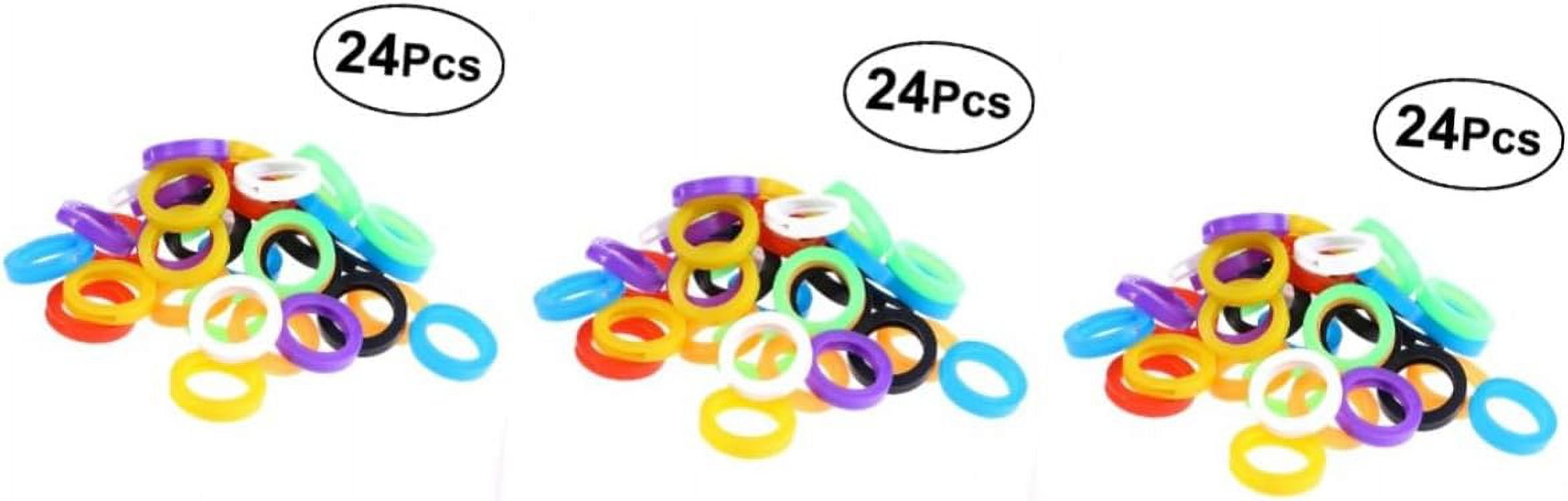 72 pcsSleeve Identifiers Cap Colors Colored for Silicone Rings Key ...