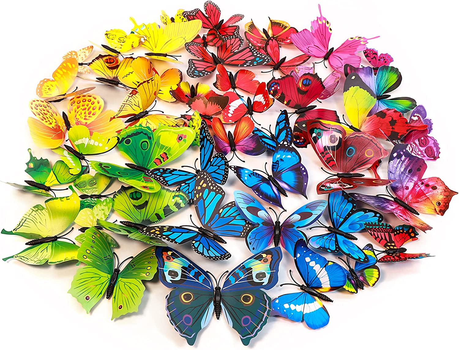 72 pieces 3D butterfly stickers wall stickers wall tattoo wall ...