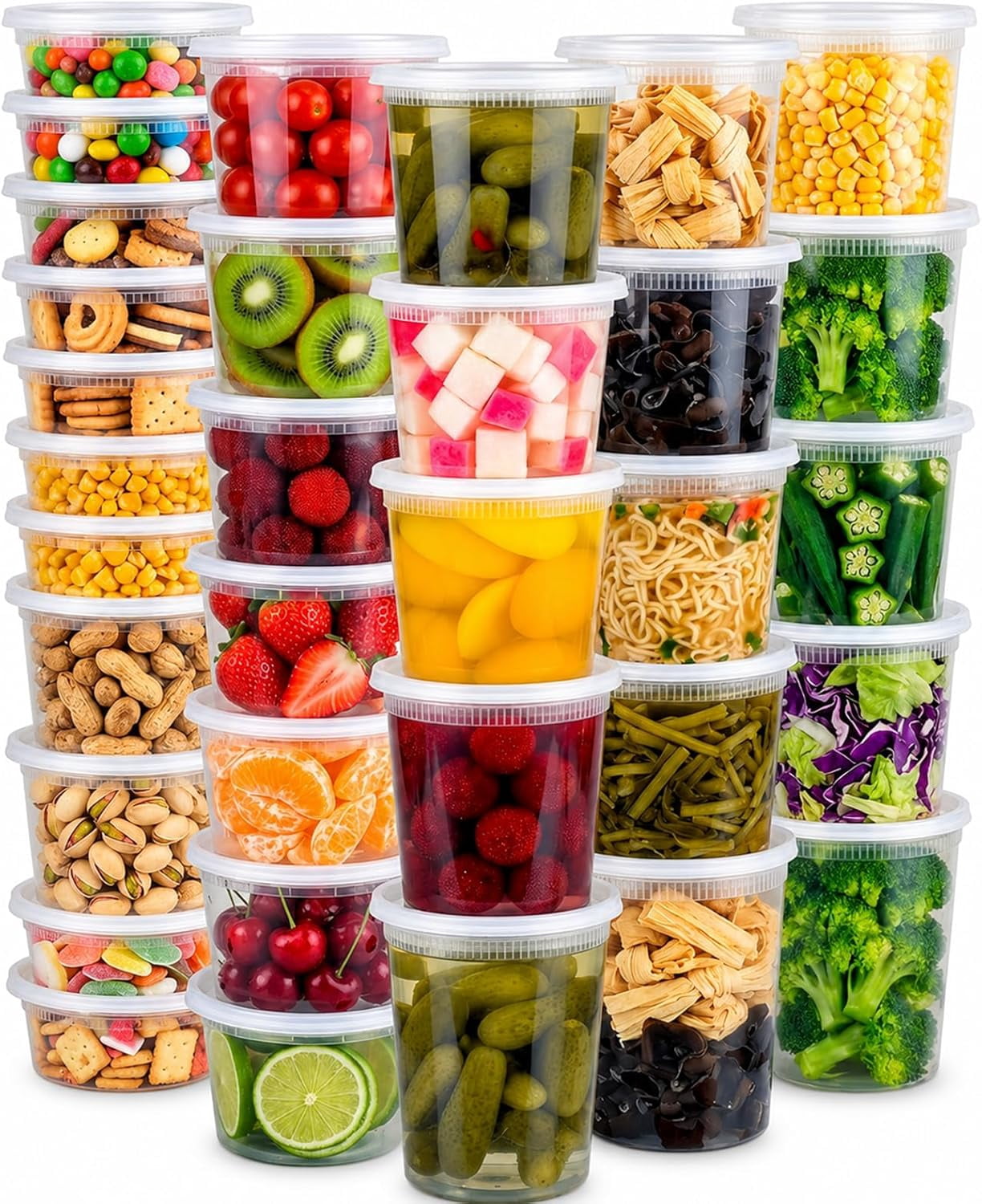 72 sets (144 pieces) disposable food storage containers with lids, free ...