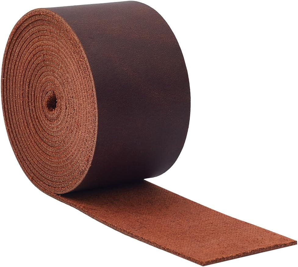72 x 1.5 Inch Wide Genuine Cowhide Leather Strap Crazy Horse Top Grain ...