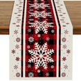 72 x 13 Inch Christmas Table Runner – Buffalo Plaid with White ...