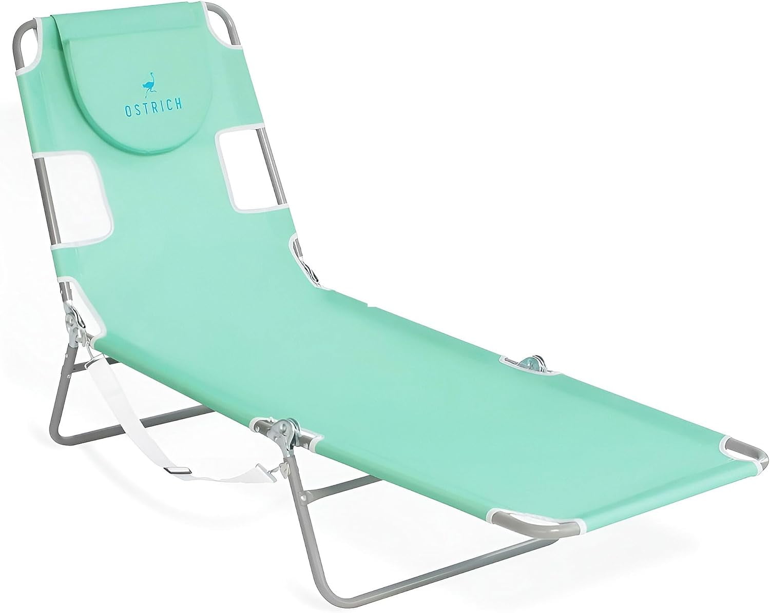72" x 22" Chaise Lounge Portable Lightweight Reclining Lounger, Outdoor ...