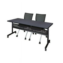 48" x 24" Kobe Mobile Training Table- Cherry & 2 Apprentice Chairs ...