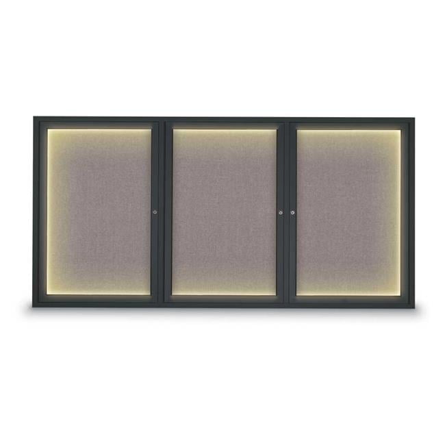 72 x 36 in. Triple Door Traditional Indoor with Illumination Enclosed ...
