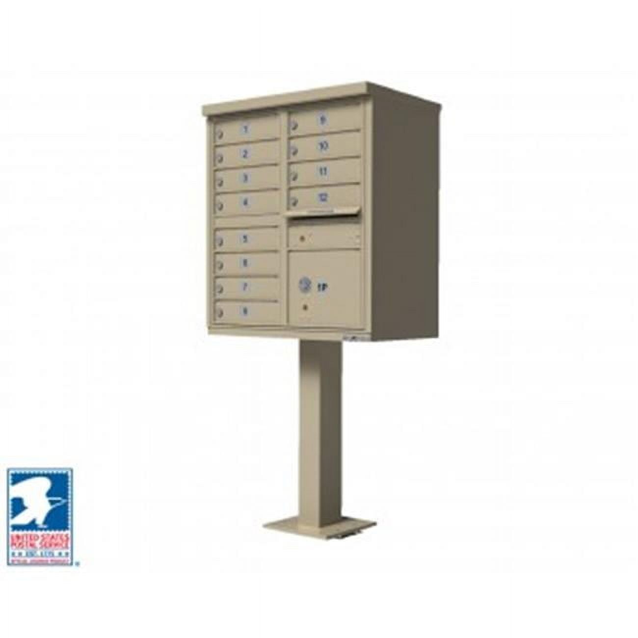 72 x 42 x 30 in. 1570 12 Door Cluster Box Unit for Tall Pedestal Stucco ...
