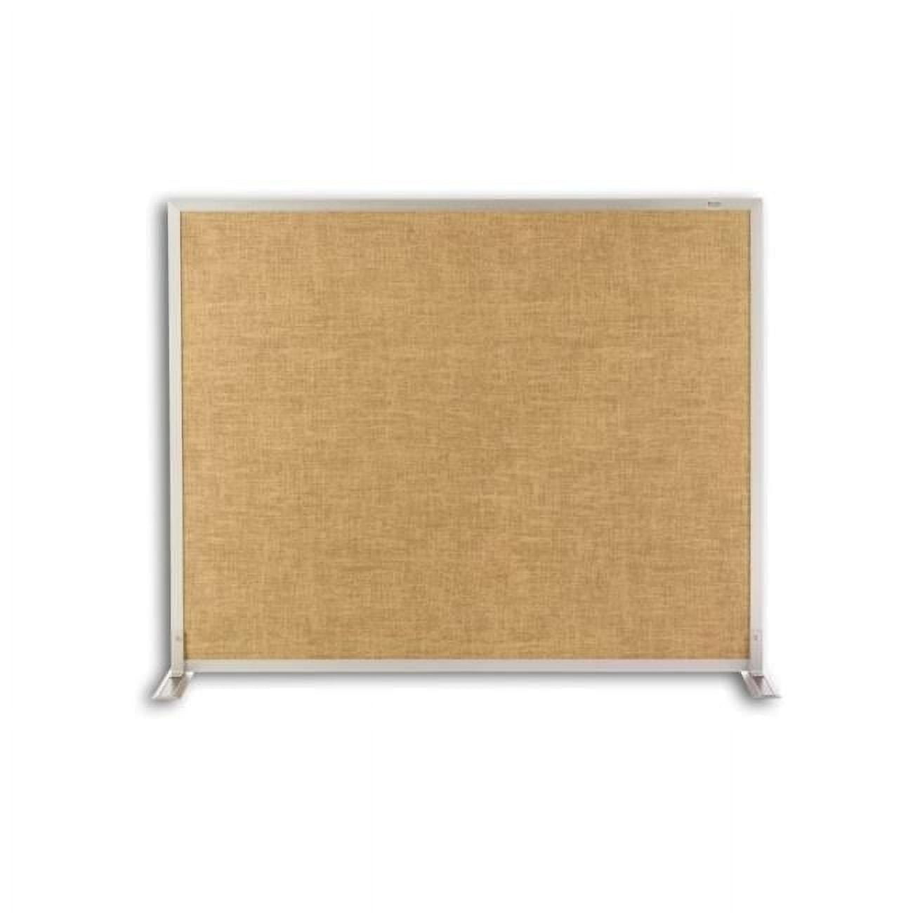 72 x 48 in. Black Burlap Tackable Space Divider, Aluminum Trim ...