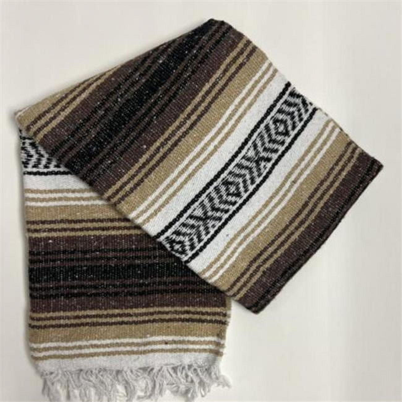 72 x 48 in. Handwoven Mexican Blanket, Sand - Walmart.com